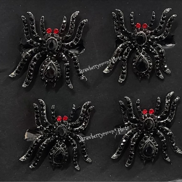 Tahari | Holiday | Tahari Home Spider Rhinestone Jewel Black And Red ...